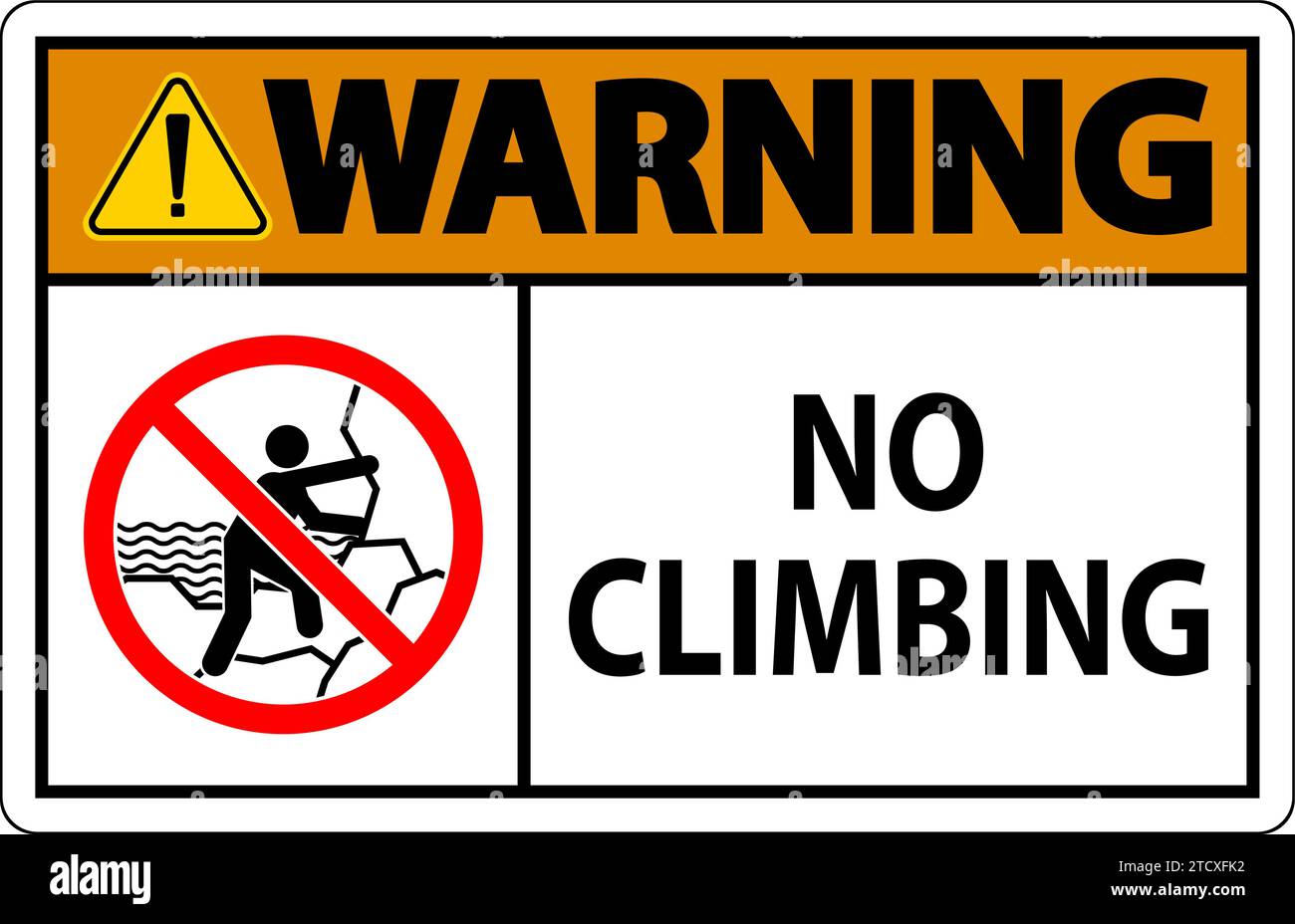 No Climbing Sign Warning - No Climbing Stock Vector Image & Art - Alamy
