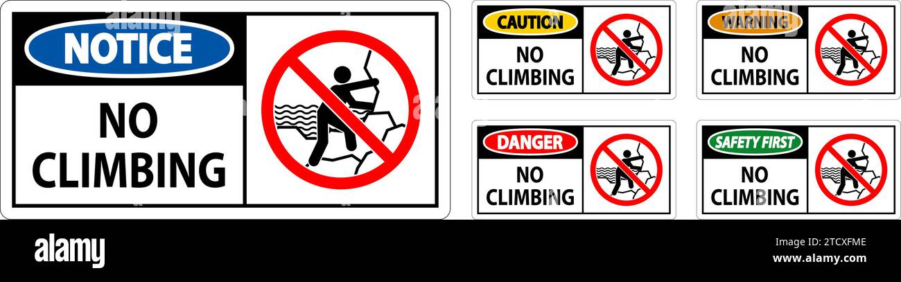 No Climbing Sign Warning - No Climbing Stock Vector Image & Art - Alamy