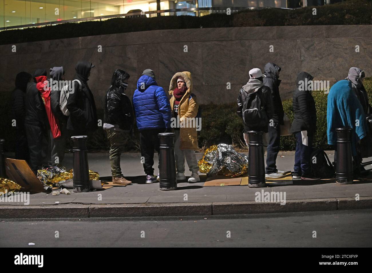 New York, New York, USA. 14th Dec, 2023. As migrants continue to arrive ...