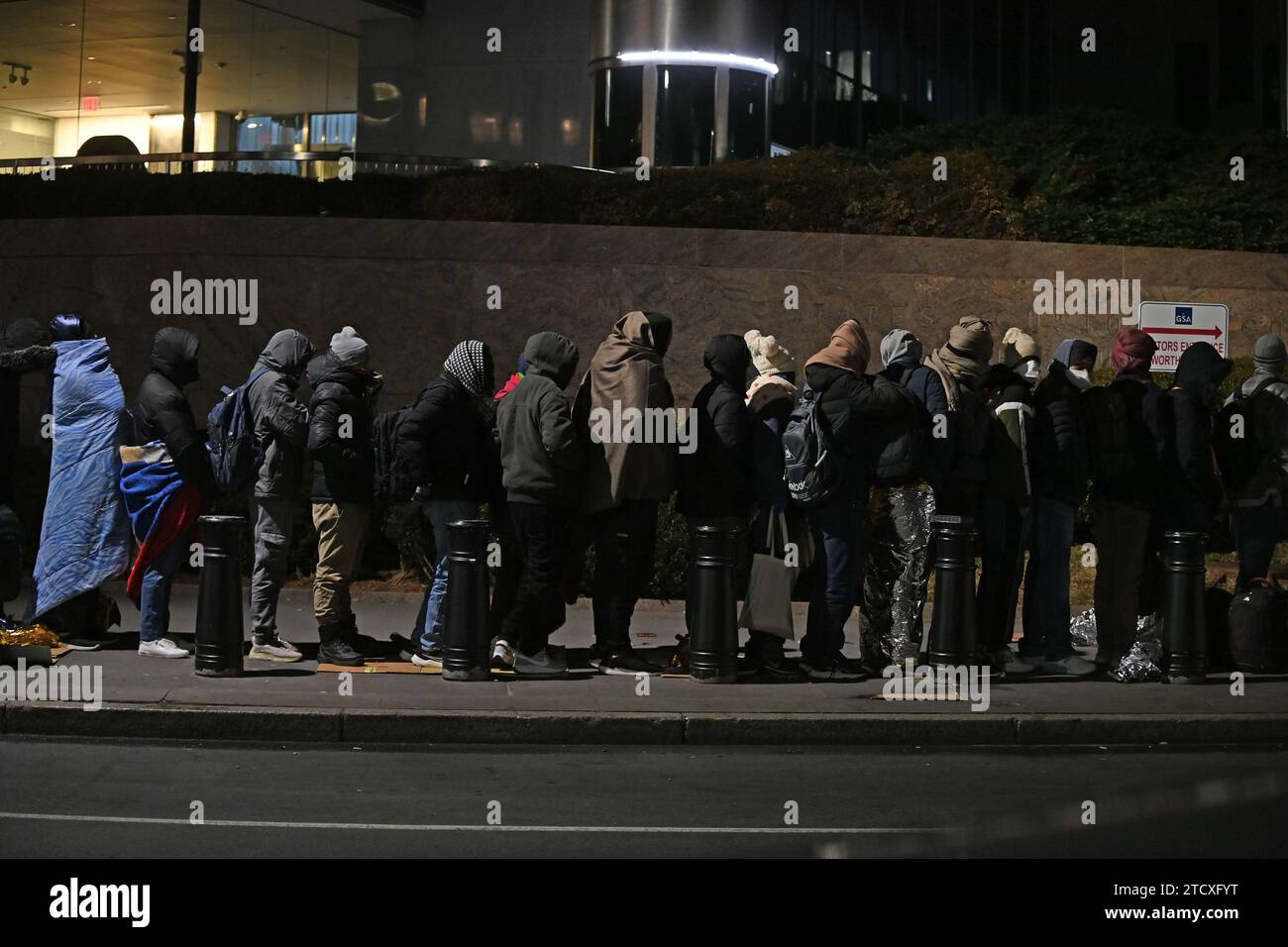 New York, New York, USA. 14th Dec, 2023. As migrants continue to arrive ...