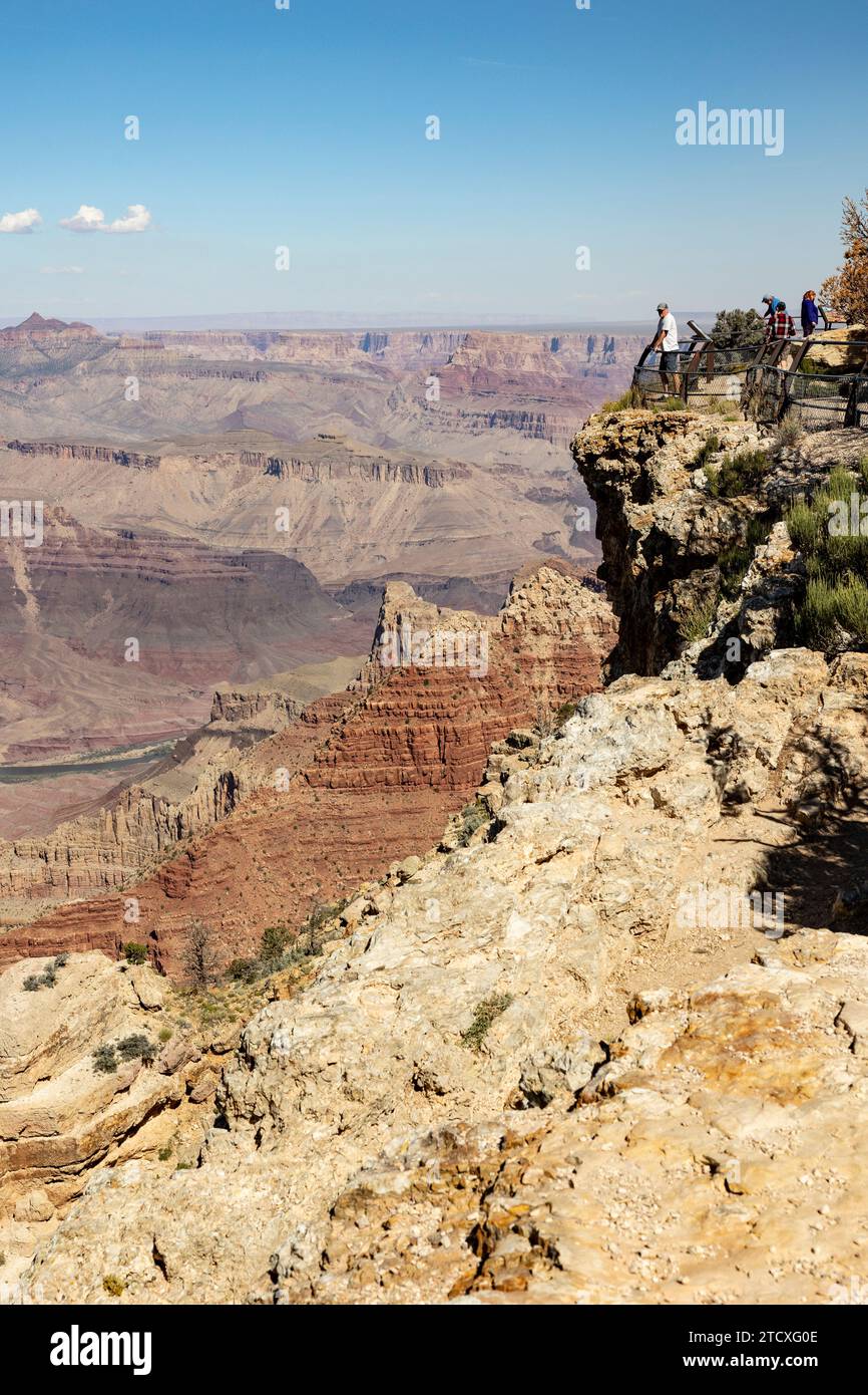 View from Lipan Point, South Rim, Grand Canyon, AZ, USA; vertical ...