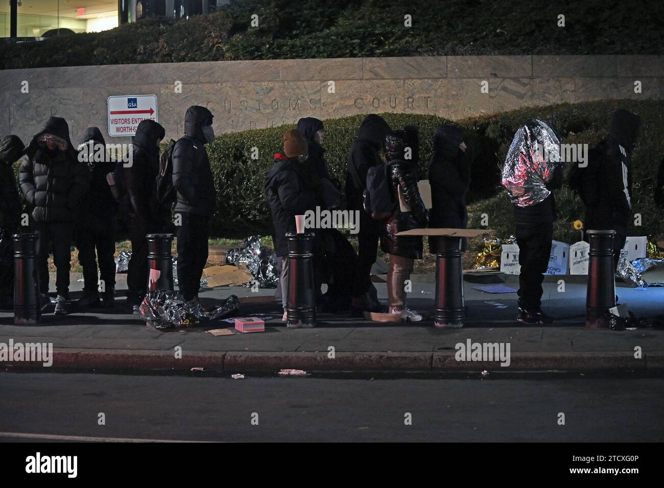 New York, New York, USA. 14th Dec, 2023. As migrants continue to arrive ...