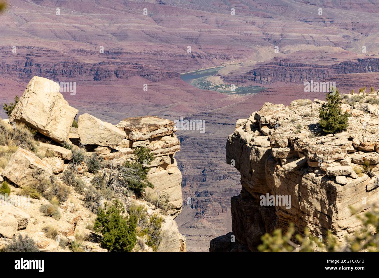 Colorado River as viewed from Moran Point, South Rim, Grand Canyon, AZ ...