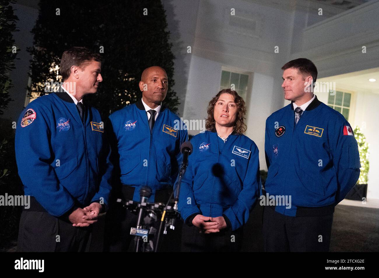 Washington, Vereinigte Staaten. 14th Dec, 2023. Artemis II crew members ...