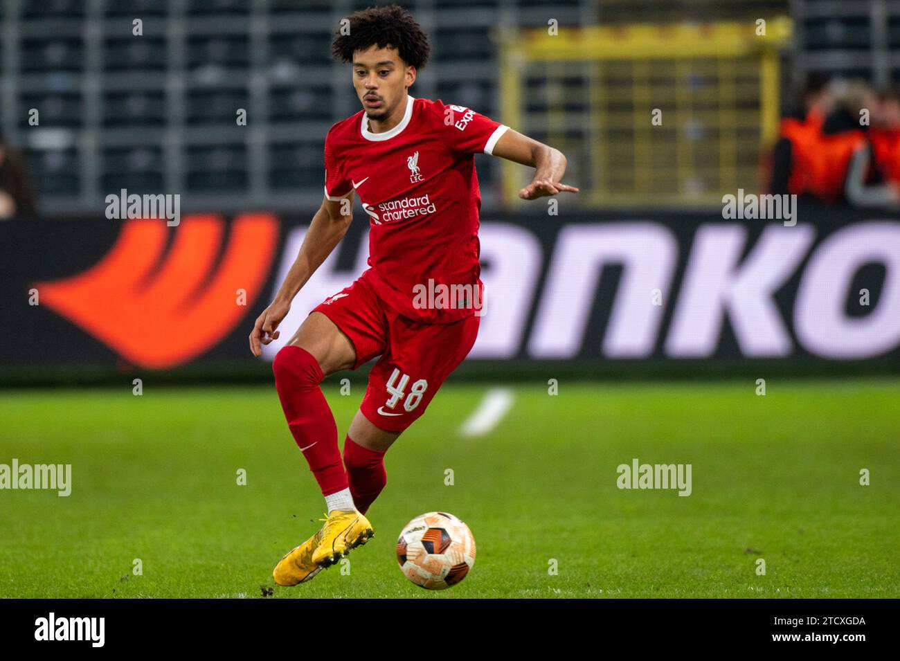 Brussels, Belgium. 14th Dec, 2023. Calum Scanlon of Liverpool during ...
