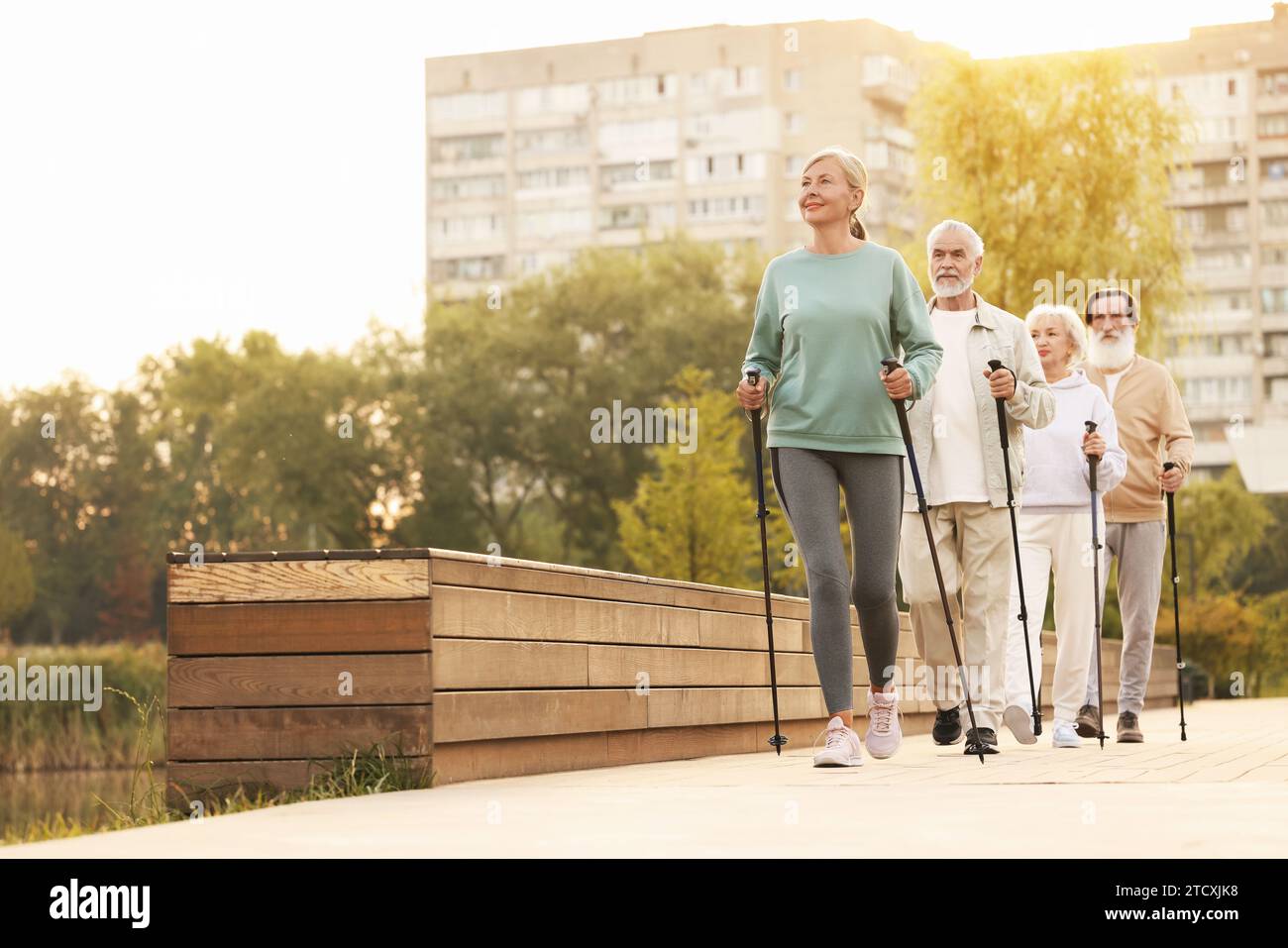 Fit female group walking outdoors hi-res stock photography and images ...