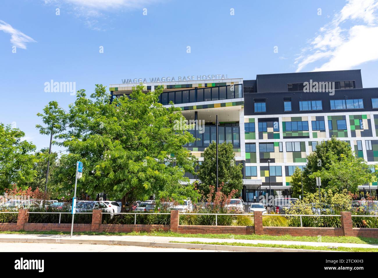 Wagga Wagga base hospital building in the city centre, regional New ...
