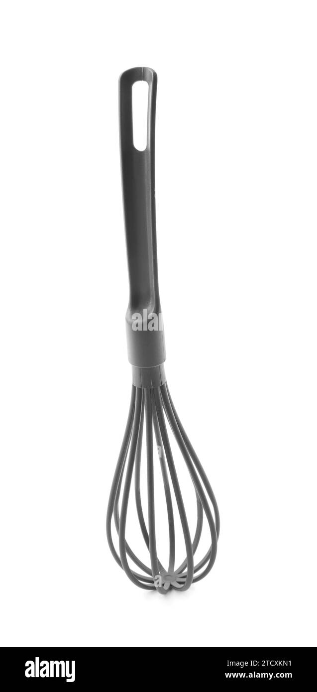 Plastic whisk isolated on white. Kitchen utensil Stock Photo - Alamy