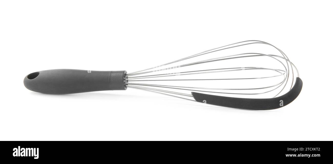 Metal whisk isolated on white. Kitchen tool Stock Photo - Alamy
