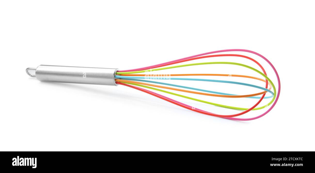 Colorful whisk isolated on white. Kitchen utensil Stock Photo - Alamy