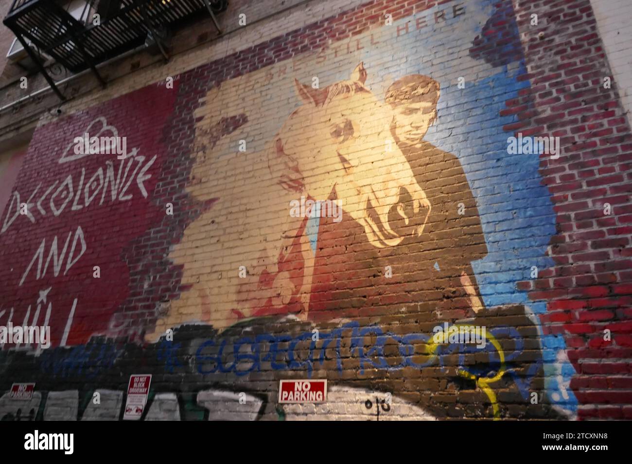 Los Angeles, California, USA 12th December 2023 Indian Alley Street Art ...