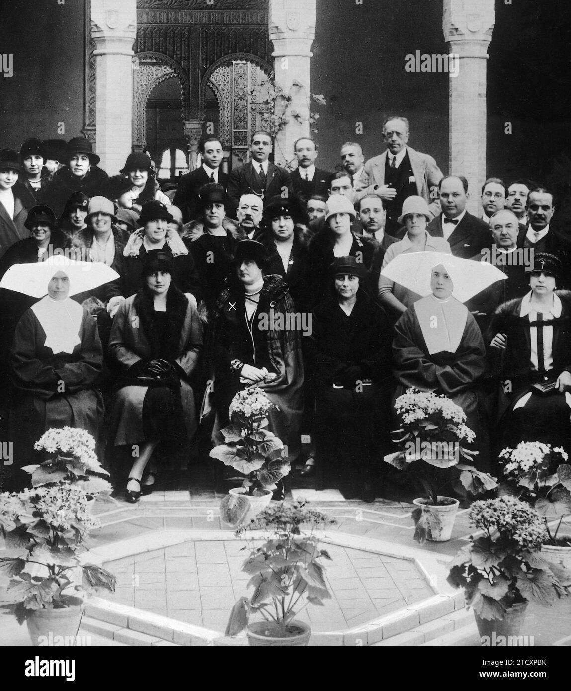02/28/1926. Seville. In the ancient art palace. HH the Infanta Doña ...