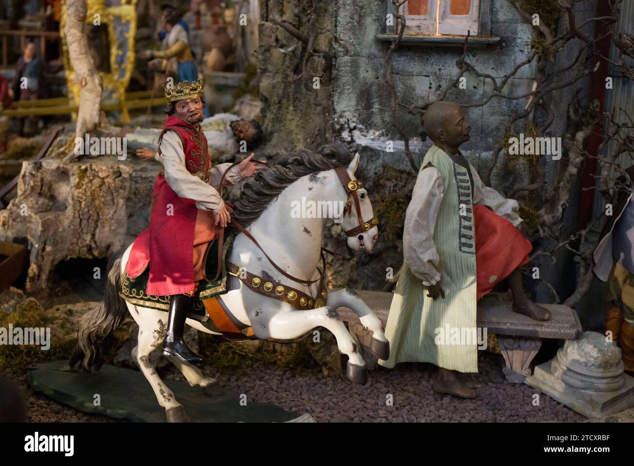 Madrid, 12/12/2014. Nativity scene in the Royal palace. Photo: Isabel ...