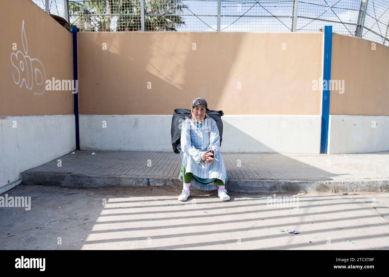 Melilla, March 8, 2014. Border with Morocco in Beni Ensar. Photo ...