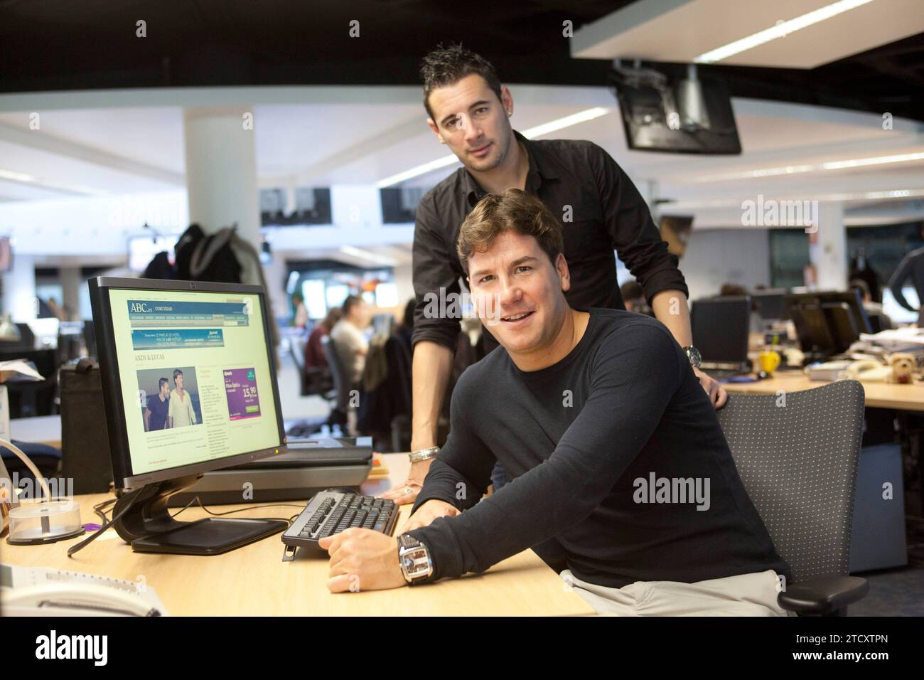Andy and Lucas in the Abc Madrid Editorial Office11/14/2012 photo ...