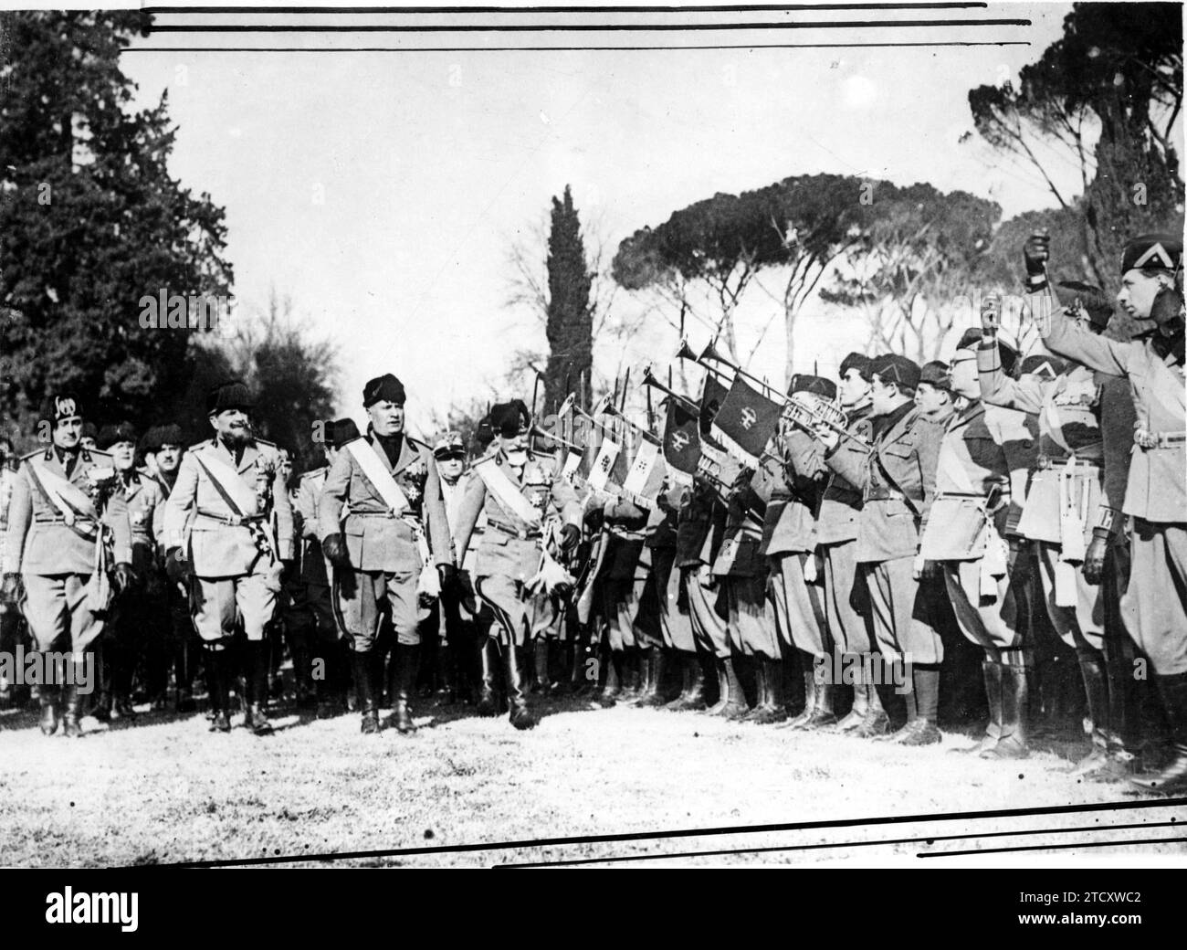 Rome. February 1933. Benito Mussolini at the commemorative events of ...