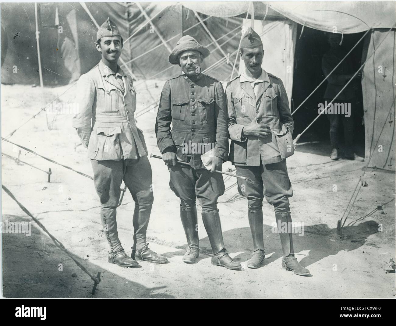 Melilla, September 1921. Moroccan War. Francisco Franco (left ...