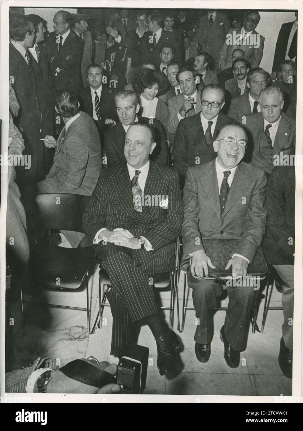 10/27/1977. Fraga and Carrillo in the 21st century club. Credit: Album / Archivo ABC / José ...