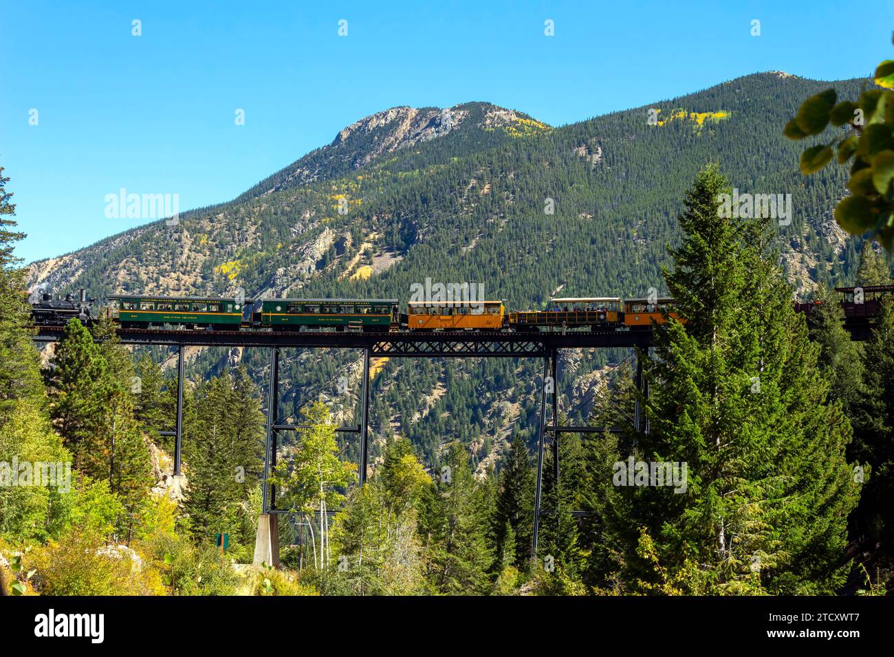GEORGETOWN,CO - SEPTEMBER 22,2019: Historic Steam Train with passengers ...
