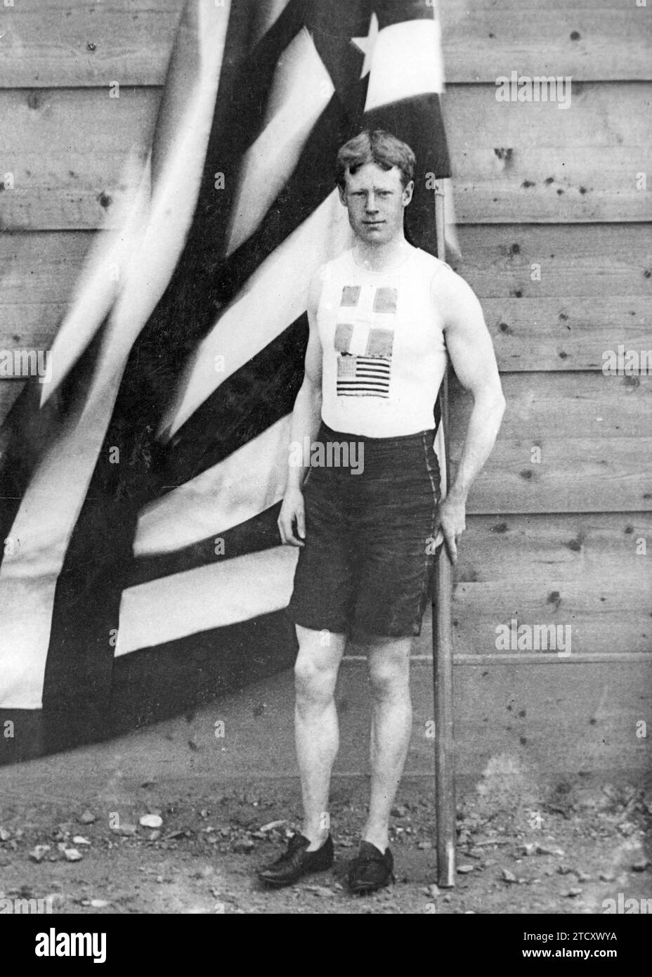 Athens (Greece), 04/10/1896. The American athlete Thomas Pelham Curtis ...