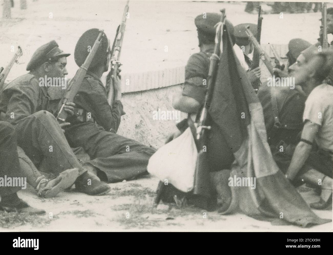 07/31/1936. Toledo (Spain). Spanish Civil War. Assault guards during ...