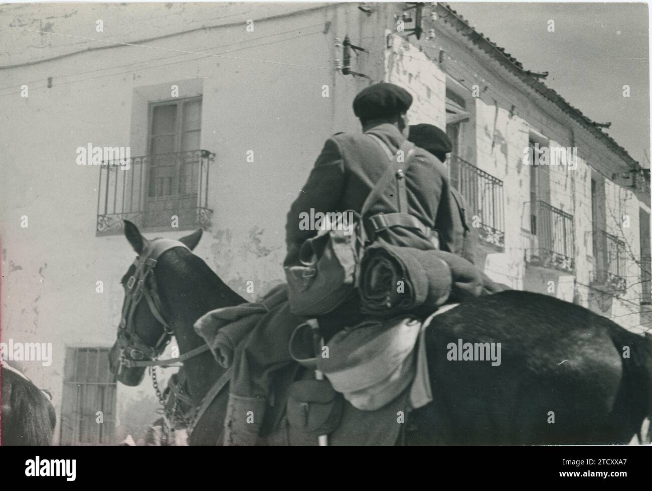 1937. Spanish Civil War, Spanish cavalry. Credit: Album / Archivo ABC ...