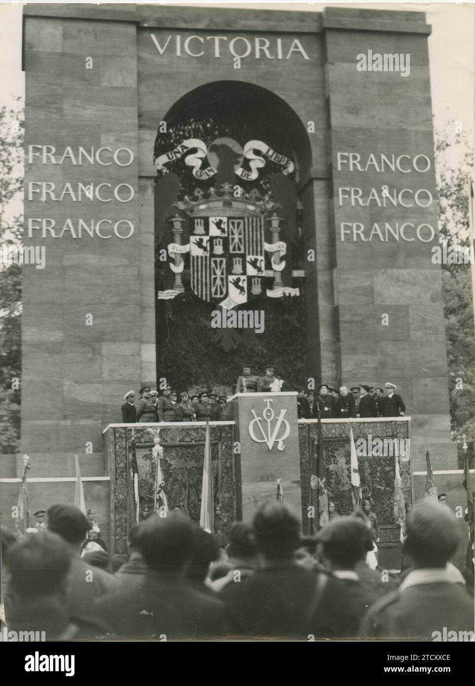 Bilbao, April 1939. Victory Parade in Bilbao. In the image, Caudillo ...