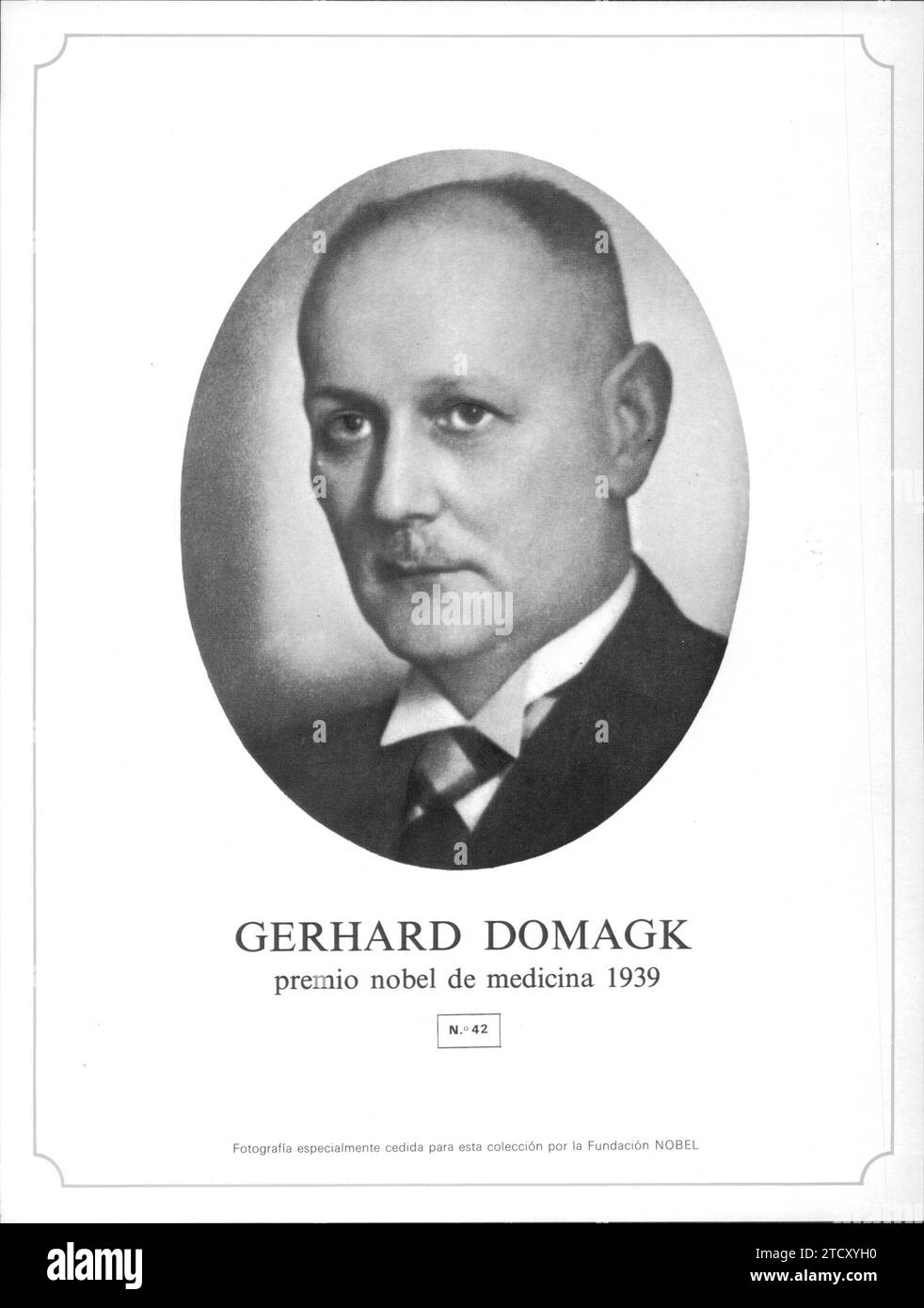 Gerhard Domagk Nobel Prize in Medicine 1939. Credit: Album / Archivo ...