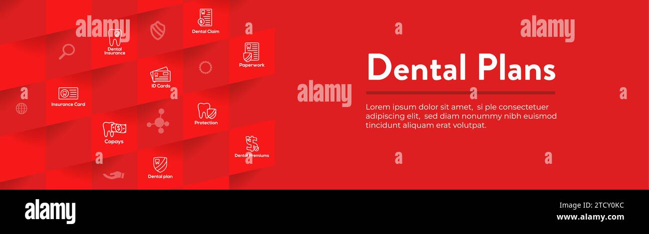 Dental Plans Web Header Banner - Insurance Outline Icons tooth image ...