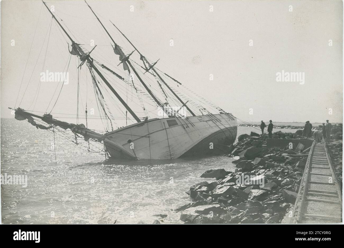 Valencia, 02/15/1919. Situation of the ?Ulloa? pailebot, which was ...
