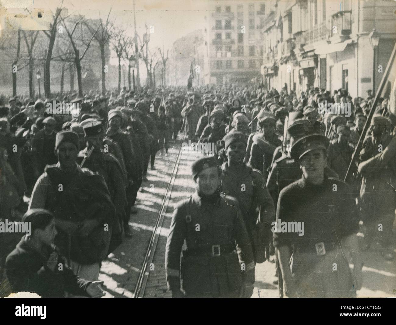 Madrid, 03/28/1939. Spanish Civil War. The national military forces ...