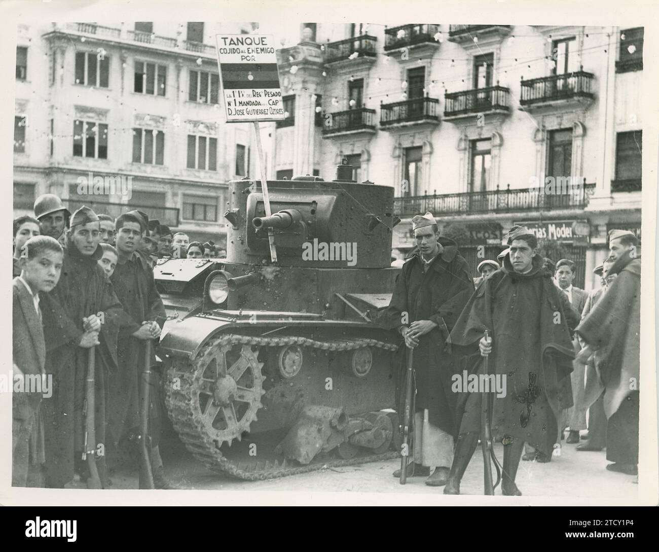 Peñarroya (Córdoba), 4/17/1937. Spanish Civil War. Tank taken by the ...