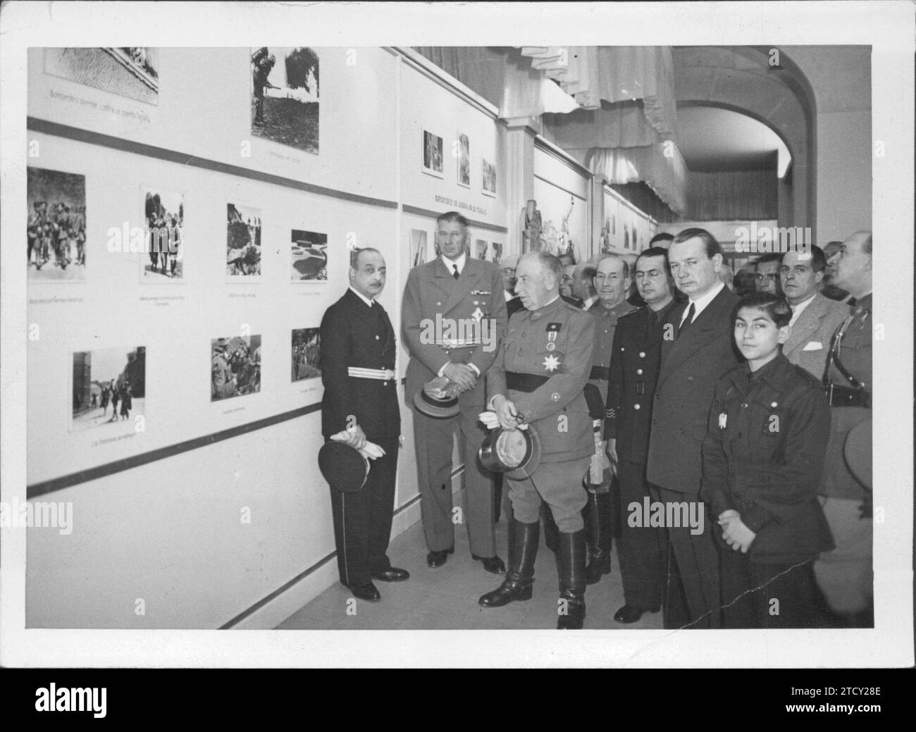 Inauguration of the German press exhibition in Barcelona in 1941. On ...