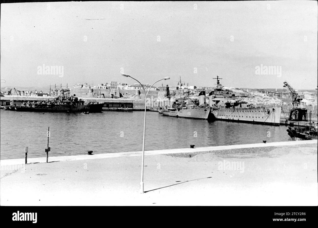 12/31/1962. View of the port of Melilla, the day they entered, on a ...
