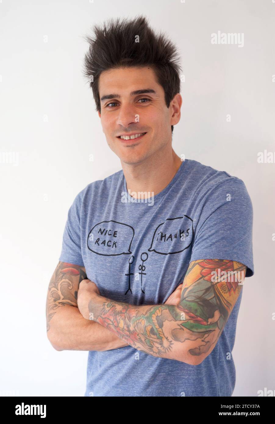 Las Matas (Madrid), 02/11/2012. Interview with Álvaro Benito, singer of ...