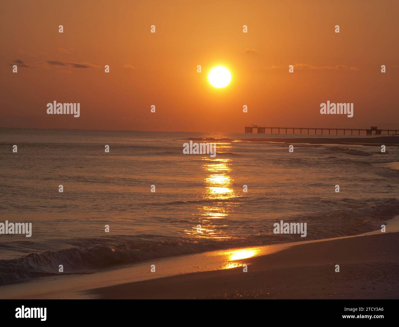Gulf of Mexico sunset Stock Photo - Alamy