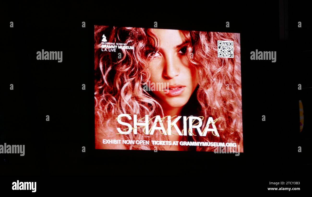 Los Angeles, California, USA 12th December 2023 Shakira Tour Marquee at ...