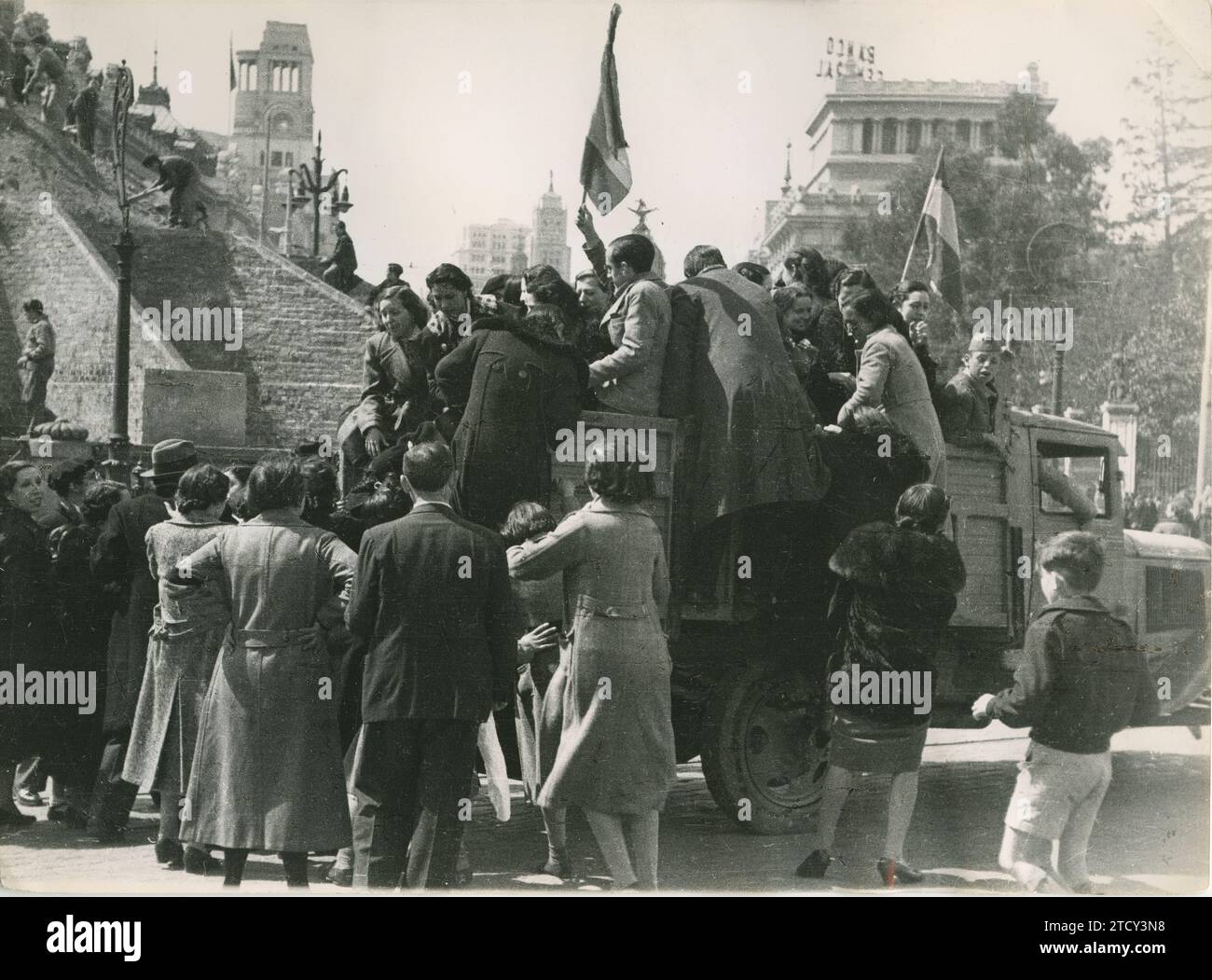 Madrid, 03/28/1939. Spanish Civil War. Liberation of Madrid by national ...