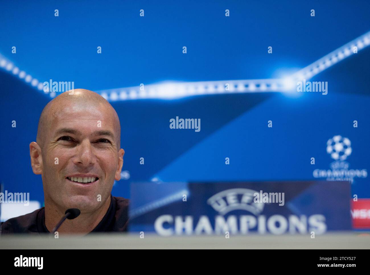 Madrid, 05/30/2017. Press conference by Zinedine Zidane, Real Madrid ...