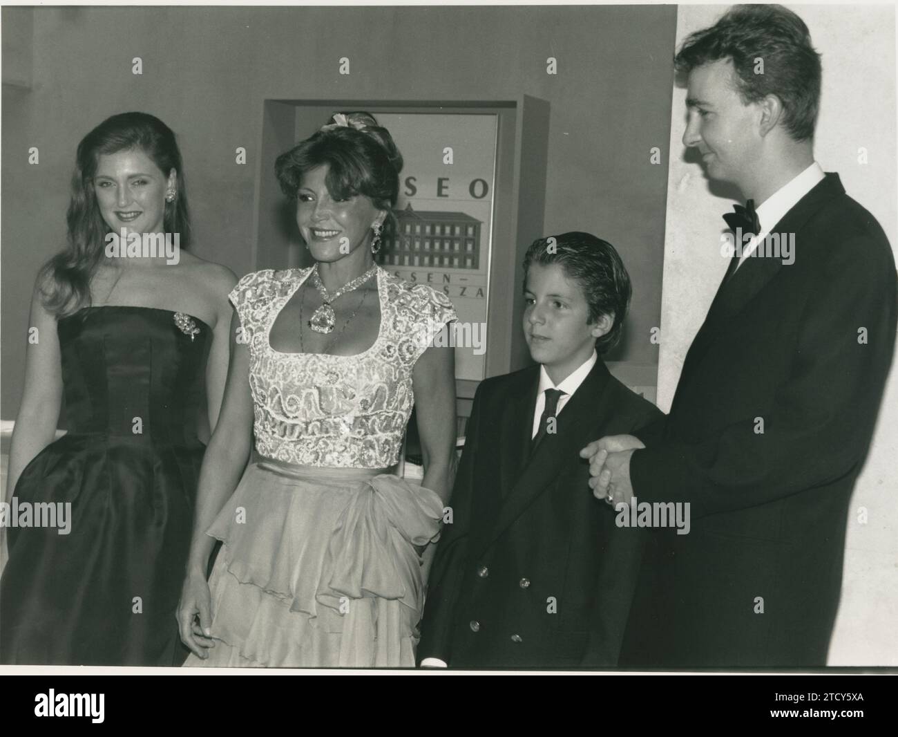 Madrid, 10/08/1992. Inauguration of the Thyssen museum. In the image ...