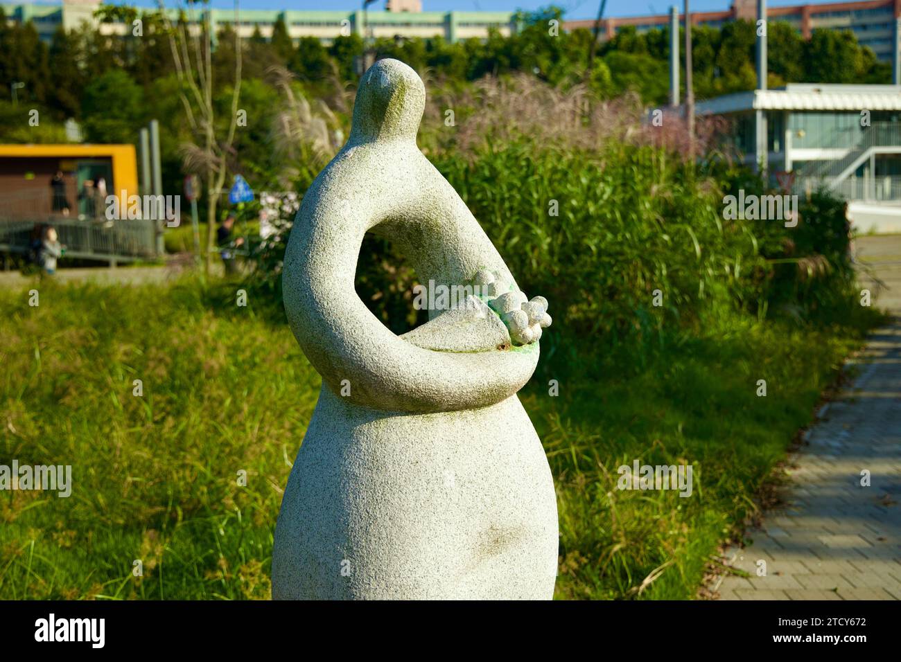 Seoul, South Korea - October 1, 2023: An intriguing stone sculpture ...