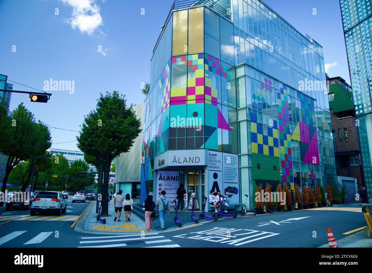 Seoul, South Korea - October 1, 2023: The trendy and vibrant façade of ...
