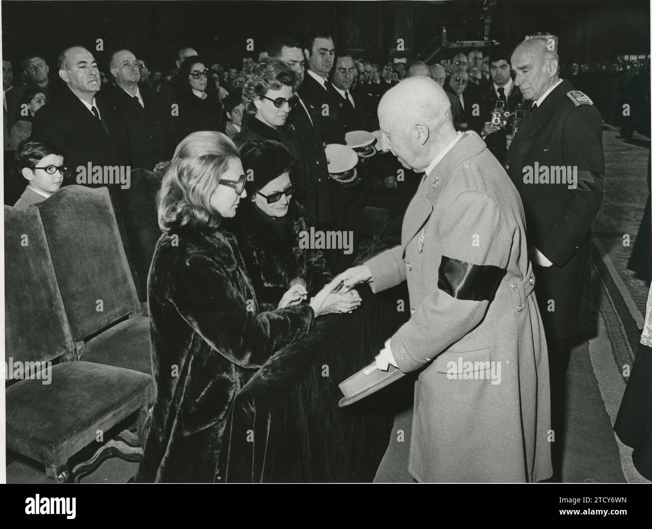 Madrid, 12/22/1973. The Head of State Francisco Franco, giving ...