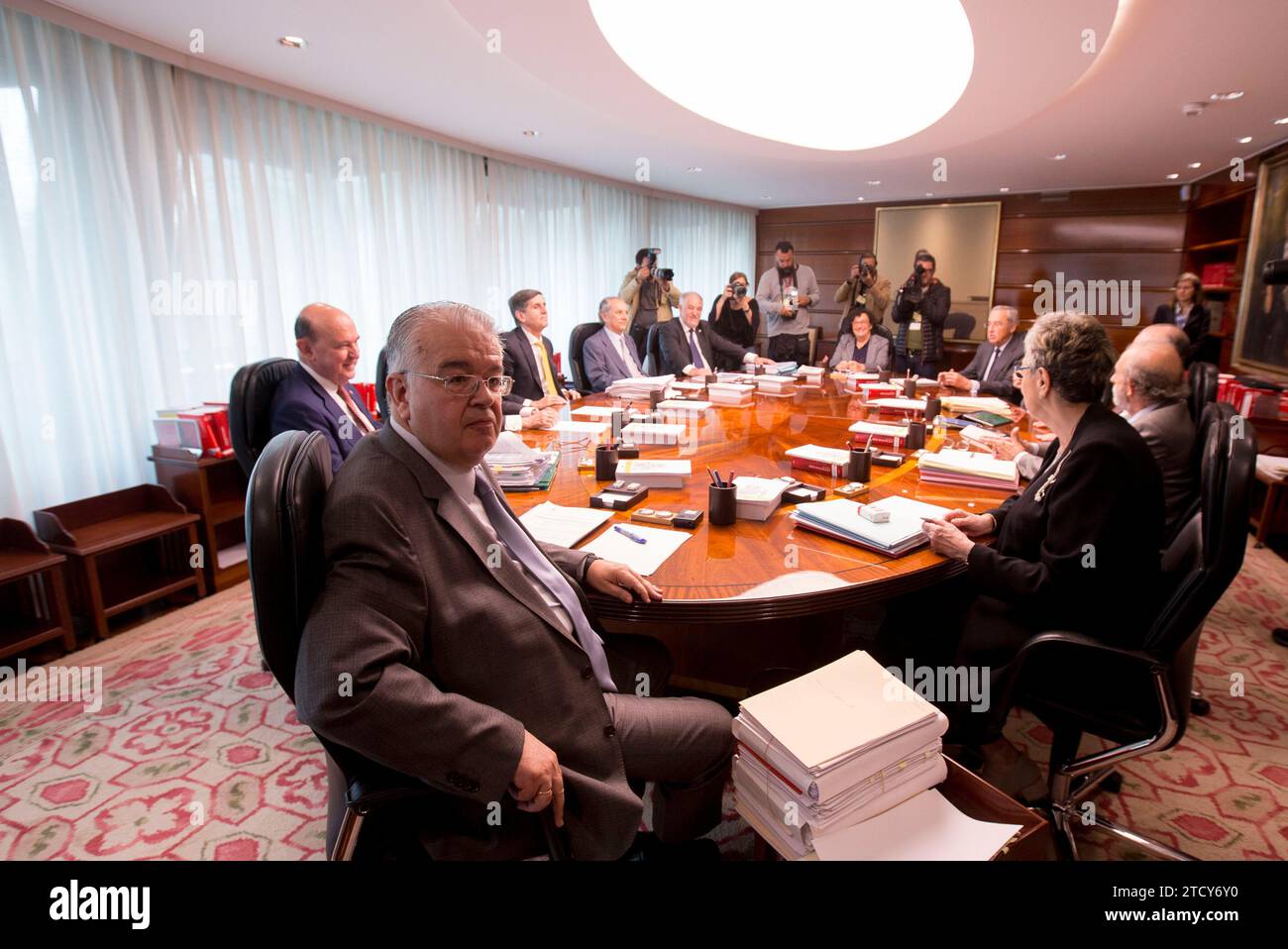 Madrid, 04/25/2017. Plenary session of the Constitutional Court ...