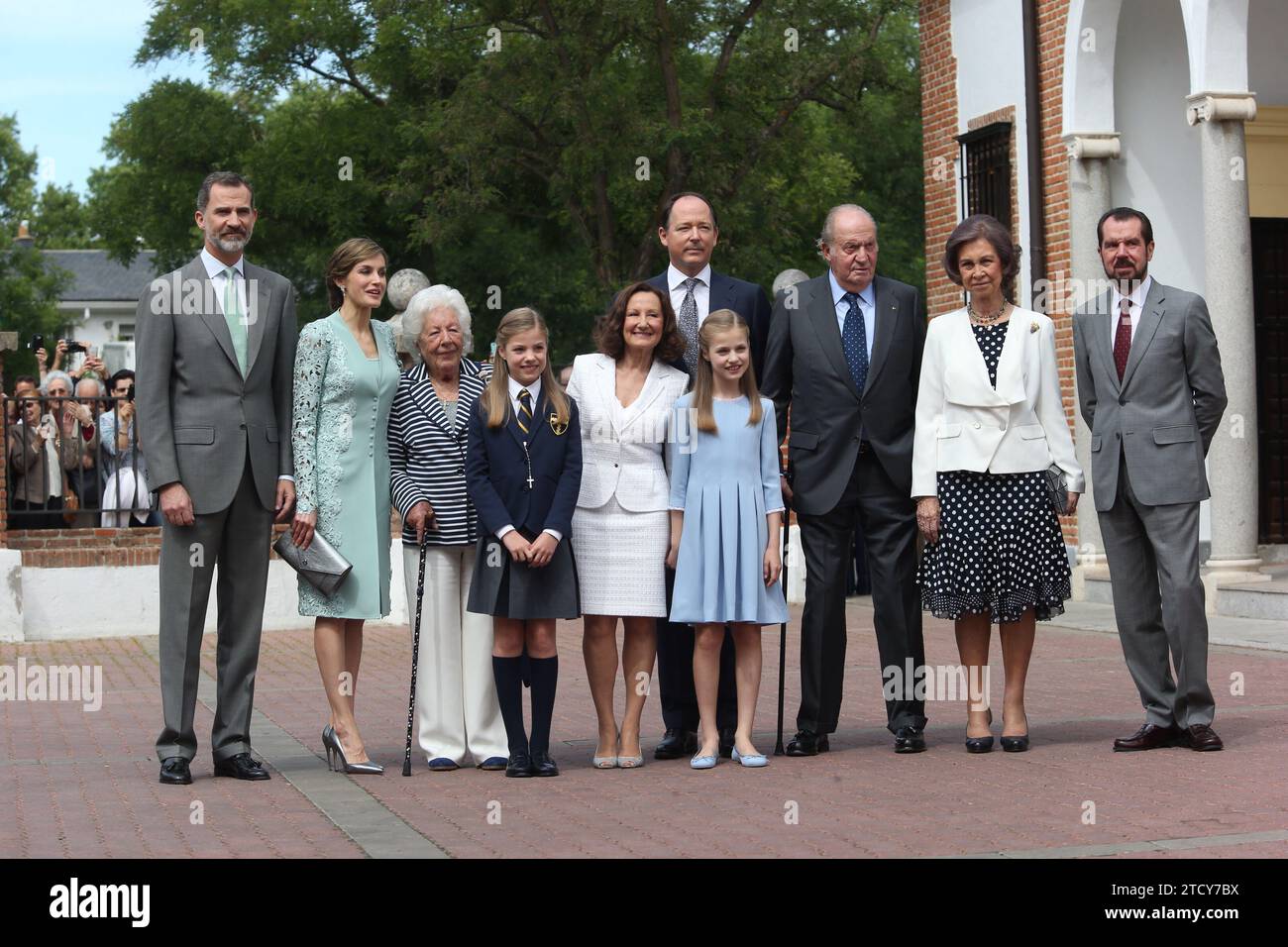 Madrid, 05/17/2017. The royal family at the communion of Infanta Sofía ...
