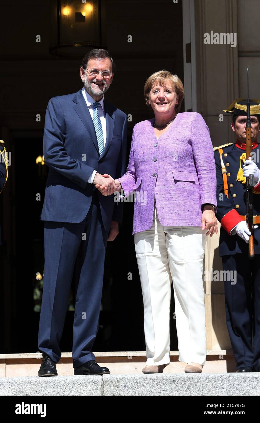 madrid, 6-9-2012.-spanish-german summit at the moncloa palace; in the ...
