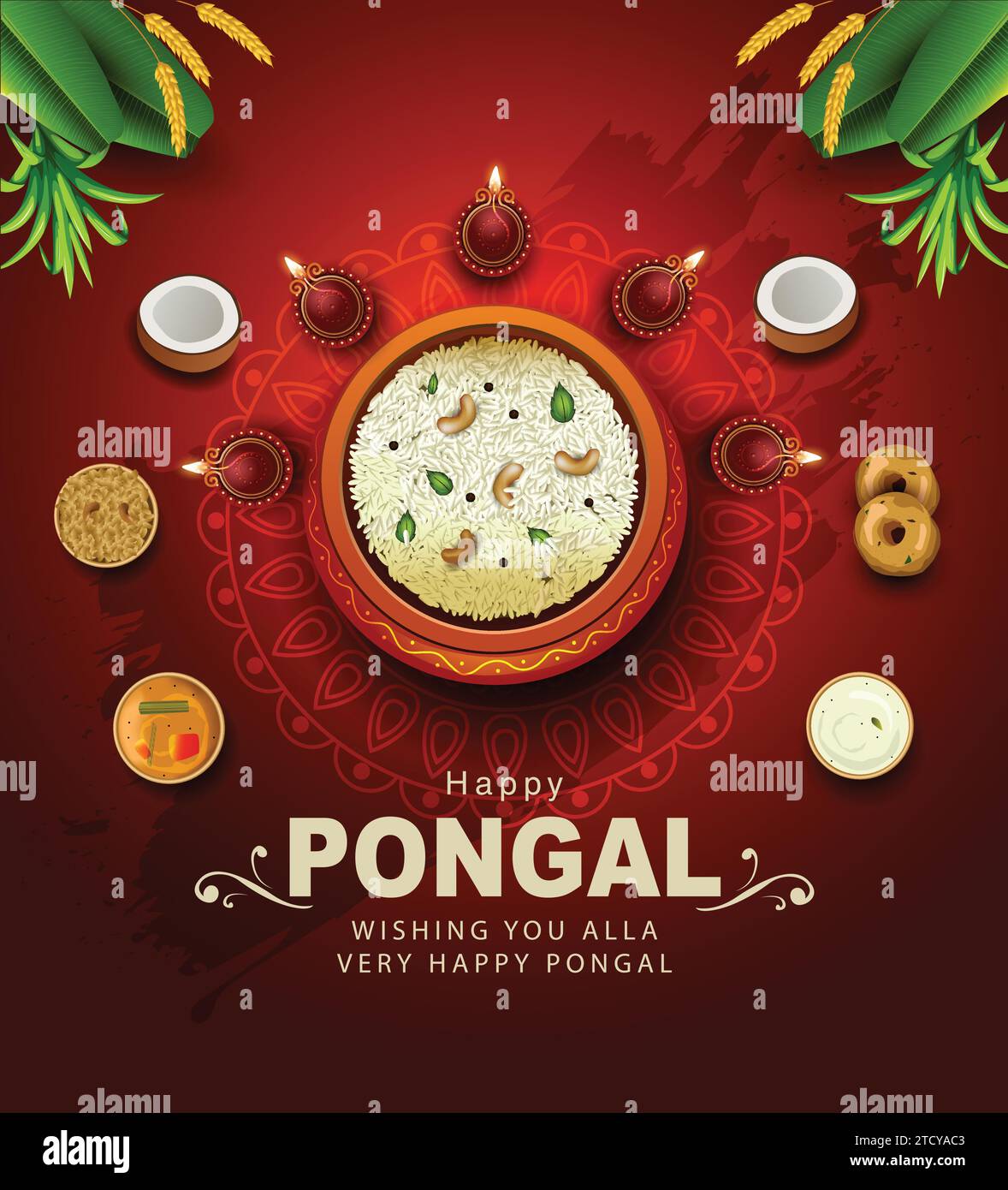 South Indian harvesting festival, Happy Pongal celebrations greetings ...