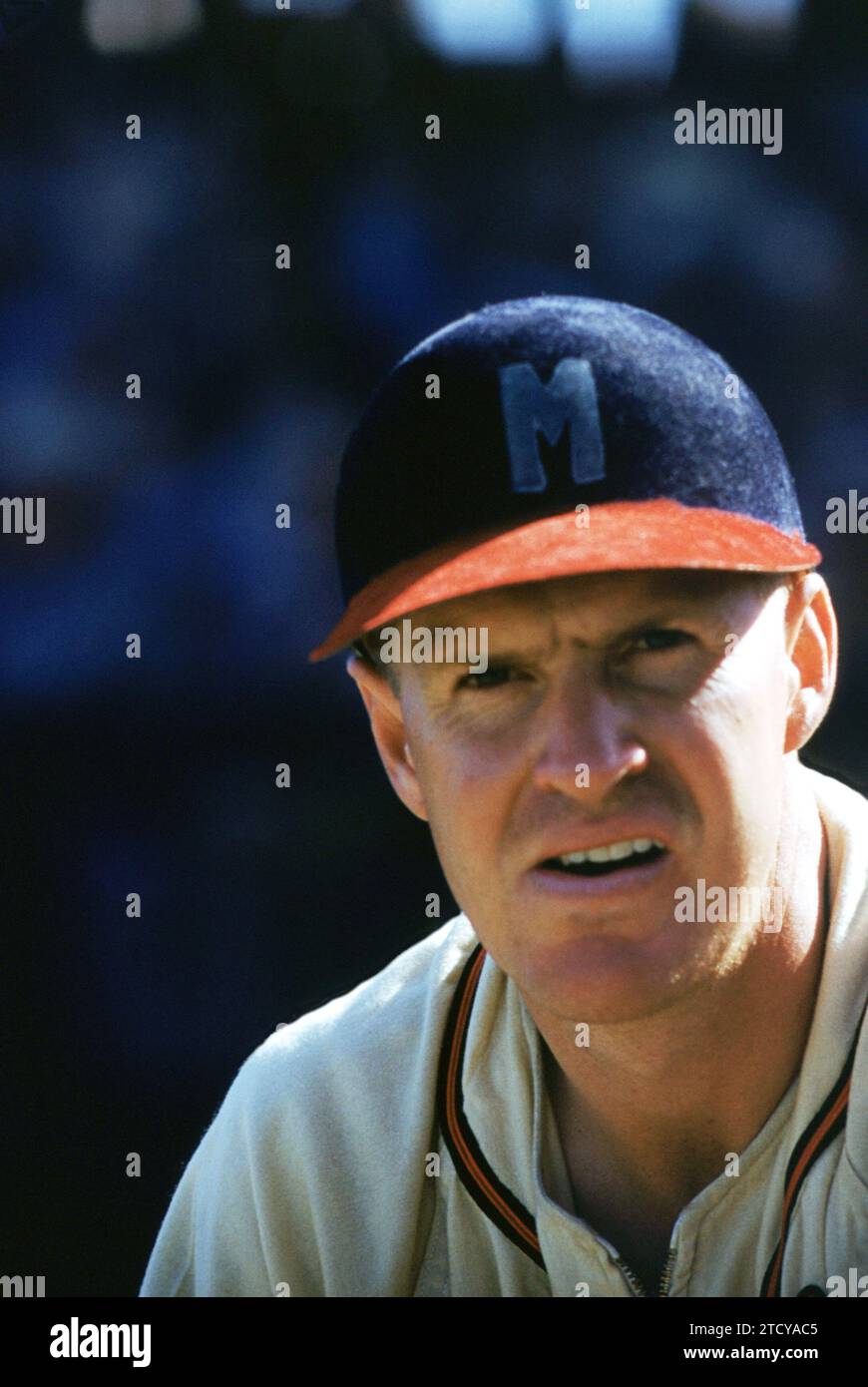 FL - MARCH, 1956: Del Crandall #1 of the Milwaukee Braves poses for a ...