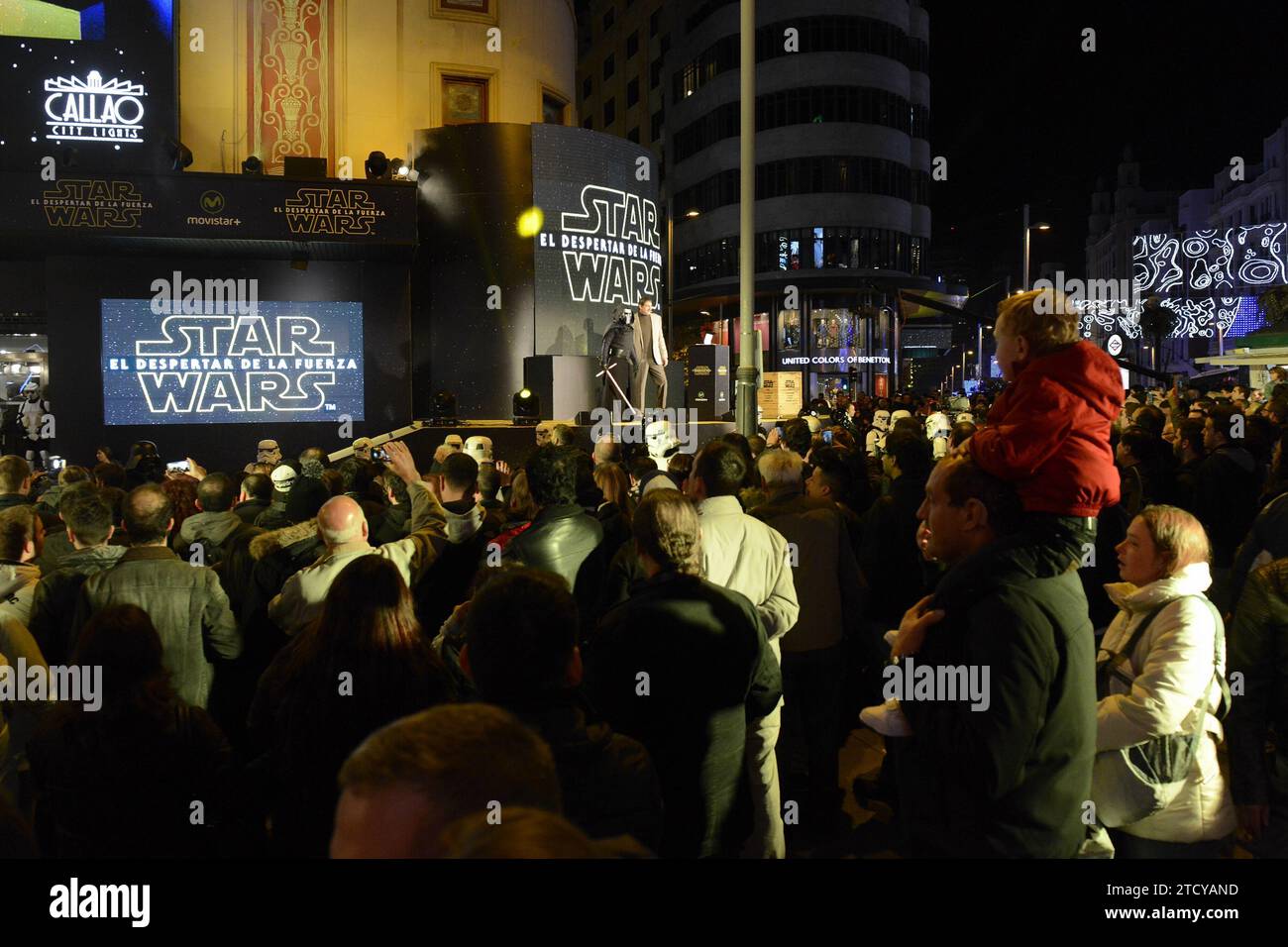 Madrid, 12/16/2015. Preview of the movie of Star Wars Episode VII "The ...
