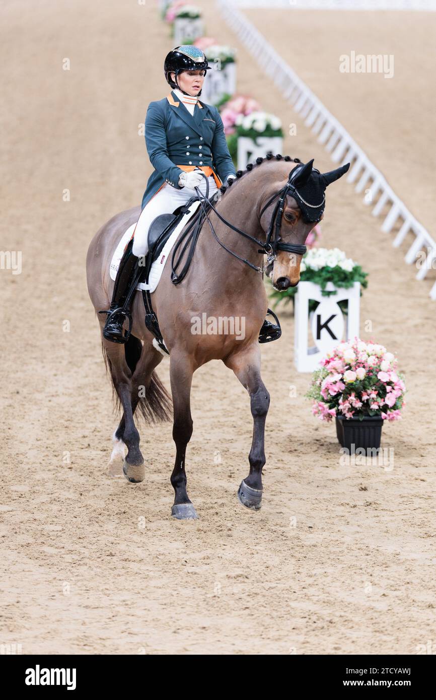 Abigail Lyle of Ireland with Giraldo during the FEI Dressage World Cup ...